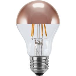Segula LED-Leuchtmittel &raquo;LED Gl&uuml;hlampe Spiegelkopf Kupfer&laquo; E27 Warmwei&szlig; dimmbar, E27, Gl&uuml;hlampe Spiegelkopf Kupfer, 2700K braun