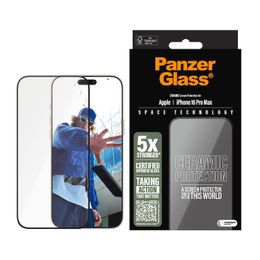 PanzerGlass Displayschutzglas &raquo;Ceramic Screen Protection&laquo; f&uuml;r Apple iPhone 16 Pro Max Displayschutzfolie, Schutzfolie, Bildschirmschutz, kratz- & 