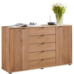 Wiemann Kombikommode &raquo;Cardiff Sideboard, W&auml;scheschrank, teilmassiv Erle, mit Schubladen&laquo; Kommode 141x86x43 cm, braun, mit D&auml;mpfung, MADE IN GERMANY, 