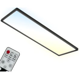 Briloner Leuchten LED Panel &raquo;7403015 SLIM&laquo; LED-Board Farbwechsler Kaltwei&szlig; Neutralwei&szlig; Tageslichtwei&szlig; Warmwei&szlig; Deckenlampe, 58x20x3cm, Schwarz, 23W, Wohnzimmer, 