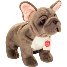 HERMANN TEDDY ORIGINAL Kuscheltier &raquo;Franz&ouml;sische Bulldogge, stehend, 30 cm, grau&laquo; zum Teil aus recyceltem Material Kuscheltier