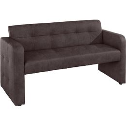 exxpo - sofa fashion Polsterbank &raquo;Barista K&uuml;chensofa mit Komfortsitzh&ouml;he 49cm&laquo; tolle Detailverarbeitung, frei im Raum stellbar braun Microfaser (