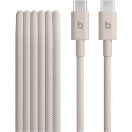 Apple USB-Kabel &raquo;USB-C auf USB-C Gewebtes Kabel&laquo; USB-C USB-C 150 cm beige Es ist in vier markanten Farben erh&auml;ltlich, unterst&uuml;tzt schnelles Aufladen bis zu 
