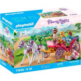 Playmobil Konstruktions-Spielset &raquo;Kutschfahrt mit Prinzessin und Prinz (71846), Princess Magic&laquo; Made in Europe bunt Konstruktions-Spielset