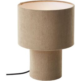 LeGer Home by Lena Gercke Tischleuchte &raquo;Kathleen Cordleuchte&laquo; E27 1 Stk. Cordstoff, H 30 cm, &Oslash; 23 cm, E27, Cord, Stoffleuchte, Tischlampe beige