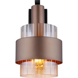 Globo LIGHTING Wandleuchte &raquo;MILLEY&laquo; E27 1 Stk. Wandlampe/Spot/Wohnzimmer/Flur/Glas amber/Metall