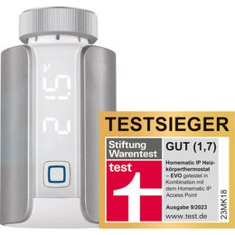 homematic IP Heizk&ouml;rperthermostat &raquo;Evo&laquo; M30 x 1,5 (z.B.Oventrop, Danfoss), erfordert homematic IP Access Point silber Der Betrieb erfordert die 