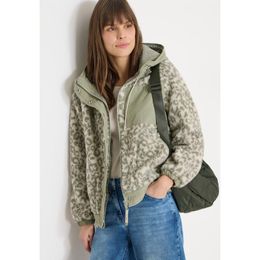 Cecil Damen Fleecejacke mit Kapuze mit Animal-Muster und Kapuze XS (36)