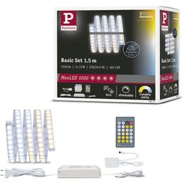 Paulmann LED-Streifen &raquo;MaxLED1000 Basisset 1,5m IP44 Cover2700-6500K 17W 230/24V 40VA Silber&laquo; 1 Stk.-flammig Tunable White silber