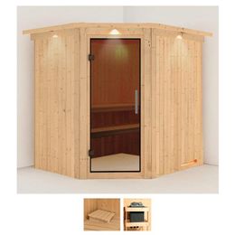 Karibu Sauna &raquo;Siirin&laquo; Set, ohne Ofen beige