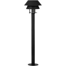 Eglo LED Au&szlig;en-Stehlampe &raquo;Chappera Stehlampe, Au&szlig;enleuchte aus Metall und Glas, E27, IP65, Lampe&laquo; E27 1 Stk. Stehleuchte - H80 x &Oslash;22 cm - schwarz, 