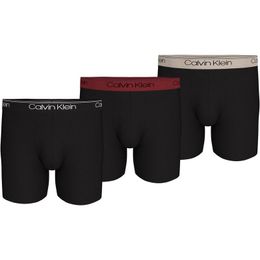 Calvin Klein Underwear Herren Boxer &raquo;BOXER BRIEF 3PK&laquo; Packung, 3er-Pack, mit l&auml;ngerem Bein & Logo-Elastikbund schwarz S (48)