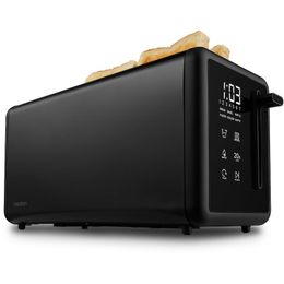 Medion Toaster &raquo;Langschlitztoaster, MD12103, LED Sensor-Touch-Display&laquo; 2 lange Schlitze f&uuml;r 4 Scheiben 1450 W abnehmbarer Br&ouml;tchenaufsatz Toaster