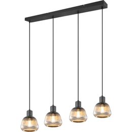 Trio Leuchten Pendelleuchte &raquo;TARIFA, 4-flammige H&auml;ngeleuchte exkl 4xE27 max 25W, Glas H&auml;ngelampe&laquo; E27 1 Stk. warmwei&szlig; - kaltwei&szlig; h&ouml;henverstellbar max 