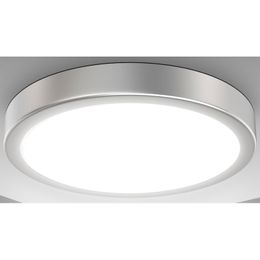 B.K.LICHT LED Deckenleuchte &raquo;BK_DL1519 LED Deckenlampe, &Oslash;28cm, 4000K neutralwei&szlig;es Licht&laquo; LED-Modul 1 Stk. Neutralwei&szlig; 18 Watt-LED, 2.000Lm, Silberfarbig silber