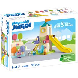 Playmobil Konstruktions-Spielset &raquo;Erlebnisturm mit Eisstand (71703), JUNIOR&laquo; Made in Europe bunt Konstruktions-Spielset