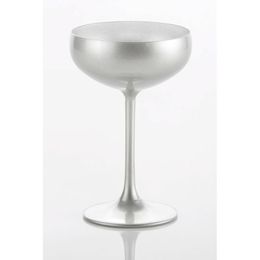 Sektglas 6-teilig silber Kristallglas