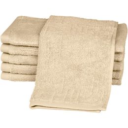 Ross G&auml;stehandtuch &raquo;Premium&laquo; 100% Baumwolle beige Frottier, Obermaterial: 100% Baumwolle