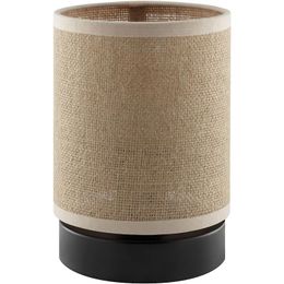 OTTO home Tischleuchte &raquo;Mikka&laquo; E27 1 Stk. mit Leinenstoffschirm, H&ouml;he 17,5 cm, &Oslash; 13 cm beige