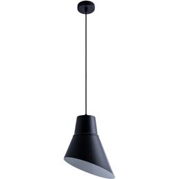 Paco Home Pendelleuchte &raquo;BODO&laquo; E27 H&auml;ngelampe Esszimmer Esstischlampe Industrial Textilkabel K&uuml;rzbar schwarz