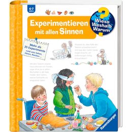 Ravensburger Kinderbuch &raquo;Wieso? Weshalb? Warum?, Band 31 Experimentieren mit allen Sinnen&laquo; Made in Europe bunt Kindgerechte Wissenstexte und liebevolle 