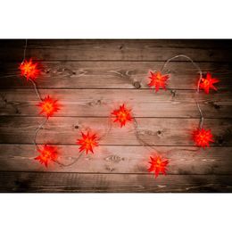 N&auml;ve n&auml;ve LED-Lichterkette &raquo;Fairy Lights, Weihnachtsdeko, L&auml;nge Ges. ca. 740 cm, Zuleitung 500 cm&laquo; 9 Stk.-flammig mit 9 Sternen in 3D Optik, Outdoor 