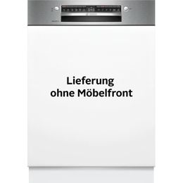 Bosch teilintegrierbarer Geschirrsp&uuml;ler Serie 4 &raquo;SMI4ECS28E&laquo; 14 Ma&szlig;gedecke silber 3-fach Rackmatik: Auch mit voll beladenem Oberkorb in 3 Stufen bis 