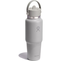 Hydro Flask Isolierflasche &raquo;32 Oz Travel Wide Flex Straw&laquo; TempShield ️ doppelwandige Vakuumisolierung beige Edelstahl