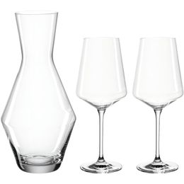 Leonardo Gl&auml;ser-Set &raquo;PUCCINI&laquo; (1 Karaffe, 2 Weingl&auml;ser), 3-teilig transparent Kristallglas