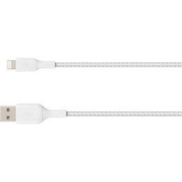 Belkin USB-Kabel &raquo;Lightning Lade/Sync Kabel ummantelt mfi 1m&laquo; USB Typ A Lightning 100 cm wei&szlig; Passend f&uuml;r iPhone und iPad (MFi zertifiziert)