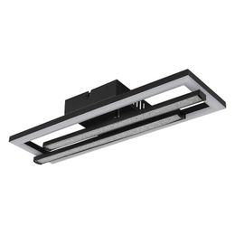 Globo LIGHTING LED Deckenleuchte &raquo;HIGHWAY&laquo; LED-Modul 1 Stk. Warmwei&szlig; Deckenlampe, Kristalle, beweglich, Wohnbereich, Essbereich, Flur schwarz