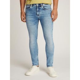 Calvin Klein Jeans Herren Stretch-Jeans &raquo;SKINNY&laquo; Coinpocket, Logostickerei blau 33, L&auml;nge 30