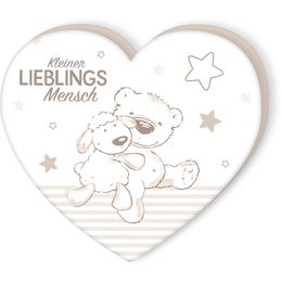Baby Best Dekokissen &raquo;Kleiner Lieblingsmensch&laquo; hochfarbig bedruckt bunt Polyester