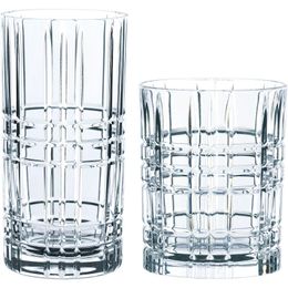Nachtmann Gl&auml;ser-Set &raquo;Highland Square&laquo; Made in Germany, 12-teilig transparent Kristallglas