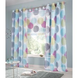 OTTO home Gardine &raquo;BELEM&laquo; &Ouml;sen 1 Stk. tlg. 1 Schal, Polyester, Kreise blau Polyester, Polyester