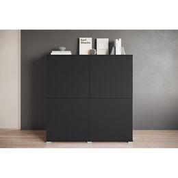 OTTO home Highboard &raquo;Kenia, moderne grifflose Hochkommode mit 4 T&uuml;ren, Breite 120 cm&laquo; 1 Stk. tlg. Push-to-Open-Fronten, h&ouml;henverstellbaren 