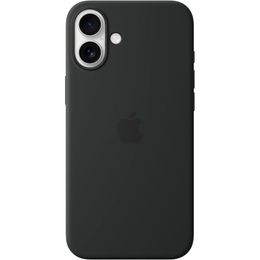 Apple Smartphone-H&uuml;lle &raquo;iPhone 16 Plus Silikon Case mit MagSafe&laquo; iPhone 16 Plus 17,02 cm (6,7 Zoll) schwarz Mikrofaser, Silikon Speziell f&uuml;r das iPhone 16 