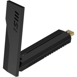 MSI USB-Adapter &raquo;BE6500 WiFi 7&laquo; Einfache Bedienung: Dongle einfach an einen PC oder Laptop anschlie&szlig;en und mit wenigen Klicks den integrierten Treiber