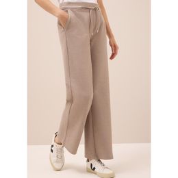 Cecil Damen Stoffhose &raquo;Style Neele&laquo; mit elastischem Bund beige XXL (46), L&auml;nge 30