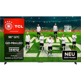 TCL Mini-LED-Fernseher &raquo;98Q7CX7&laquo; 248 cm/98 Smart-TV Audio von Bang & Olufsen, Dolby Vision, Smart TV, Apple TV, 4K HDR schwarz GAME MASTER:Erlebe 