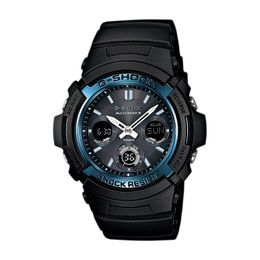 Casio G-Shock Herren Casio G-SHOCK Funkchronograph Solaruhr, Armbanduhr,Herrenuhr,digital bis 20 bar wasserd.Resinarmband schwarz