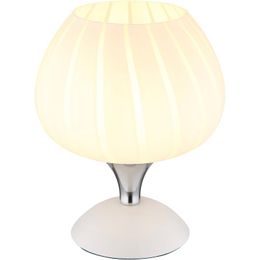 Globo LIGHTING Tischleuchte &raquo;MAXY&laquo; E27 1 Stk. Tischlampe Glas opal Dekorillen &oslash;: 150mm, H: 205mm