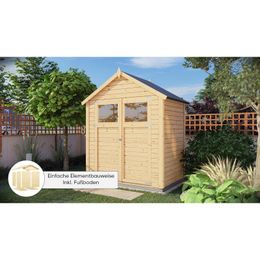 Konifera Gartenhaus &raquo;Sylt 1&laquo; Inklusive Fussboden beige Massivholz