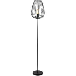 Eglo Stehlampe &raquo;NEWTOWN Stehleuchte, schwarz, Stahl, E27, Schalter&laquo; E27 Schlicht, Vintage, Retro, Wohnzimmer, Schlafzimmer, 159,5x27,5x23cm schwarz