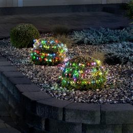 Konstsmide LED-Lichterkette 360 Stk.-flammig Micro LED, Firecracker, mit langsamem RGB-Farbwechsel silber