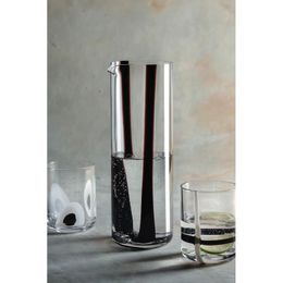 Leonardo Wasserkrug &raquo;BANDA NERA, Krug, 1 Liter&laquo; in konischer Form, mit Farbglasstreifen transparent Glas