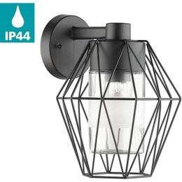 Eglo Wandleuchte &raquo;CANOVE Wandlampe, Stahl und Glas, E27, IP55, Au&szlig;enlampe, Garten, Lampe&laquo; E27 1 Stk. Wand-/Deckenleuchte, L23 x H24 x AL23,5 cm, 