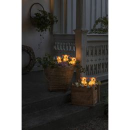 Konstsmide LED-Lichterkette &raquo;Weihnachtsdeko aussen&laquo; 40 Stk.-flammig LED Acryl Schweine 5-er Set, pink, 40 warm wei&szlig;e Dioden pink