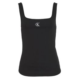 Calvin Klein Jeans Damen Tanktop &raquo;CK RIB TANK TOP&laquo; mit eckigem Ausschnitt schwarz XXXL(46)