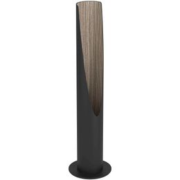 Eglo Tischleuchte &raquo;Barbotto Tischlampe, Wohnzimmerlampe, Metall und Holz, GU10, Lampe&laquo; GU10 1 Stk. Tischleuchte - H39,5 x &Oslash;6 cm - schwarz, braun - 